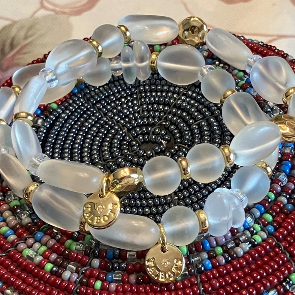 Talbots | Jewelry | Talbots Frosted And Gold Beaded Bracelets 2 | Poshmark